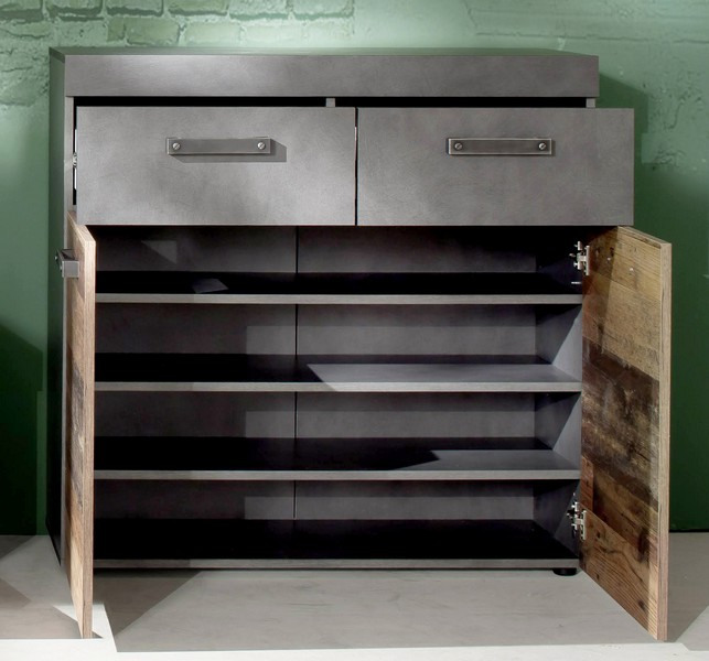 Úložná komoda/botník Indy, vintage optika | ASKO - NÁBYTEK