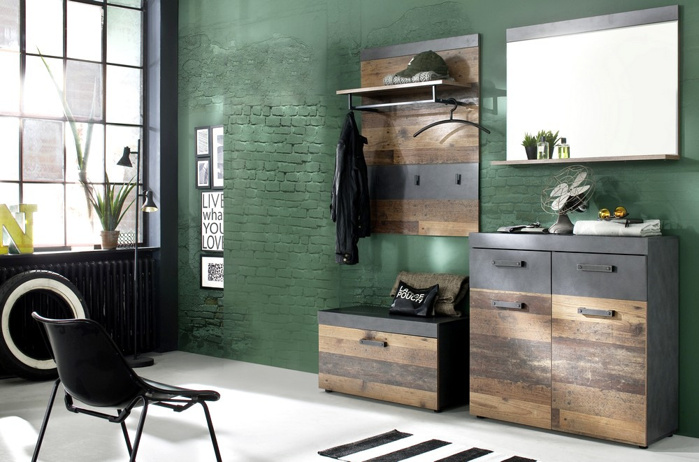 Úložná komoda/botník Indy, vintage optika | ASKO - NÁBYTEK