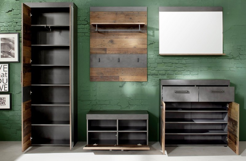 Úložná komoda/botník Indy, vintage optika | ASKO - NÁBYTEK