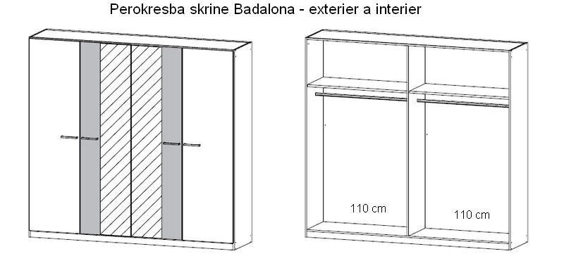 Ložnice BADALONA A4N46 | ASKO - NÁBYTEK