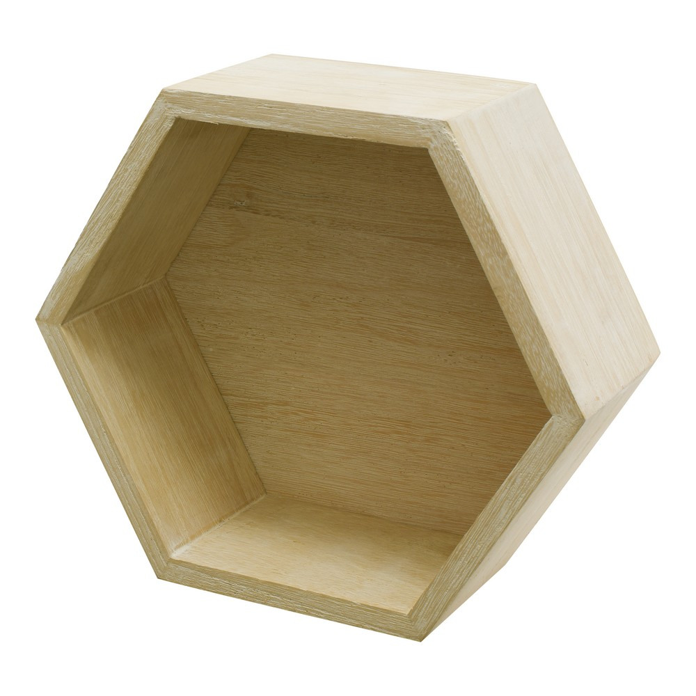 Nástěnná polička Hegagon, přírodní | ASKO - NÁBYTEK