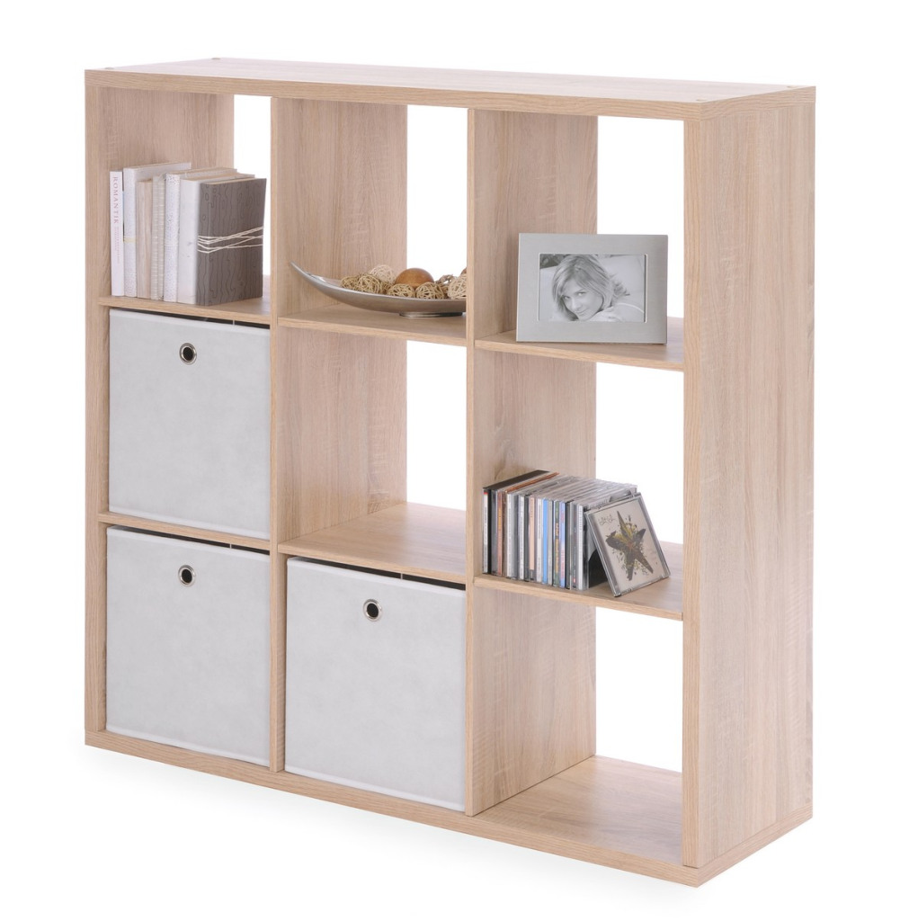 Regál Max, 3x3 přihrádky, dub sonoma | ASKO - NÁBYTEK