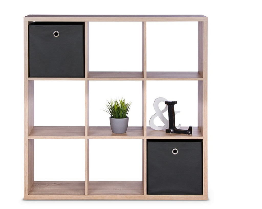 Regál Max, 3x3 přihrádky, dub sonoma | ASKO - NÁBYTEK