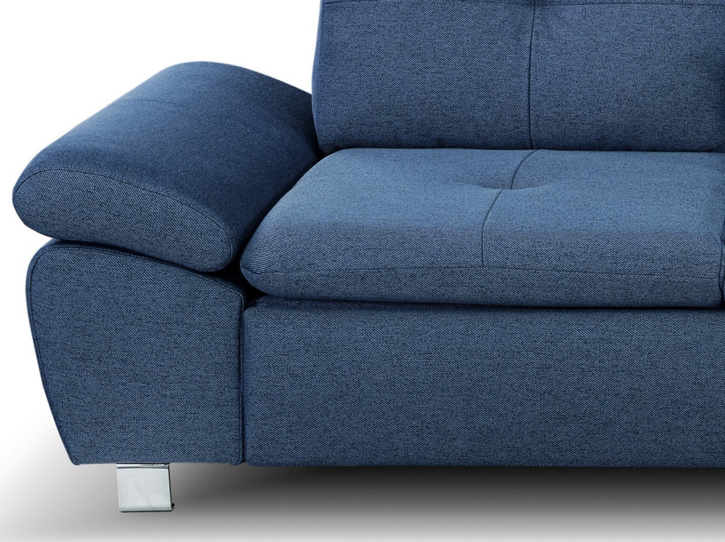 Rohová sedačka Madeira 1A, modrá látka, pravý roh | ASKO - NÁBYTEK