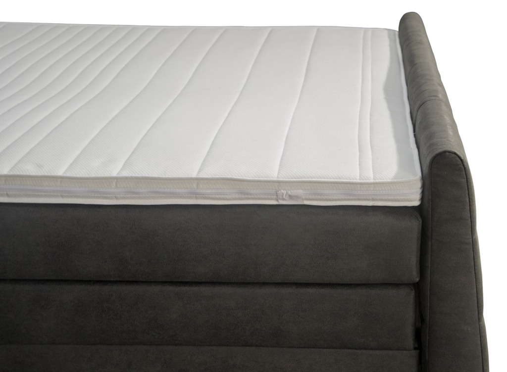 Postel boxspring Bonny 180x200 cm, antracitová vintage látka | ASKO ...