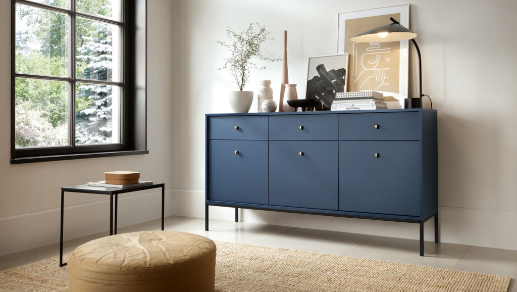 Široká komoda Mono, tmavě modrá | ASKO - NÁBYTEK