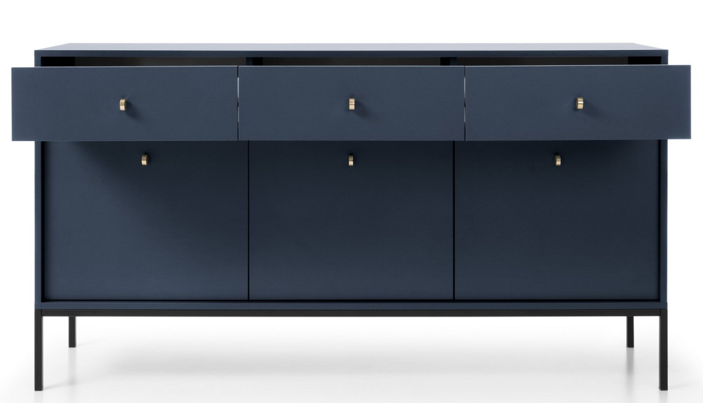 Široká komoda Mono, tmavě modrá | ASKO - NÁBYTEK