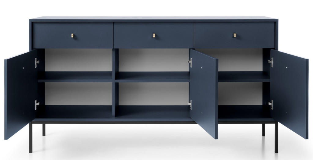 Široká komoda Mono, tmavě modrá | ASKO - NÁBYTEK