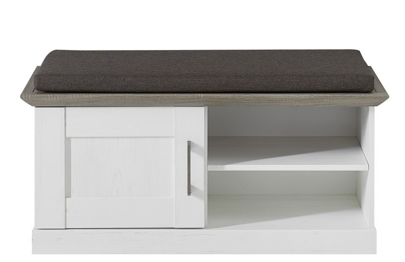 Předsíňová lavice/botník Country, bělená pinie | ASKO - NÁBYTEK