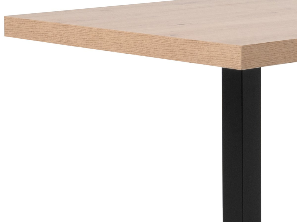 Jídelní stůl Quadrato 70x70 cm, dub artisan/černý | ASKO - NÁBYTEK