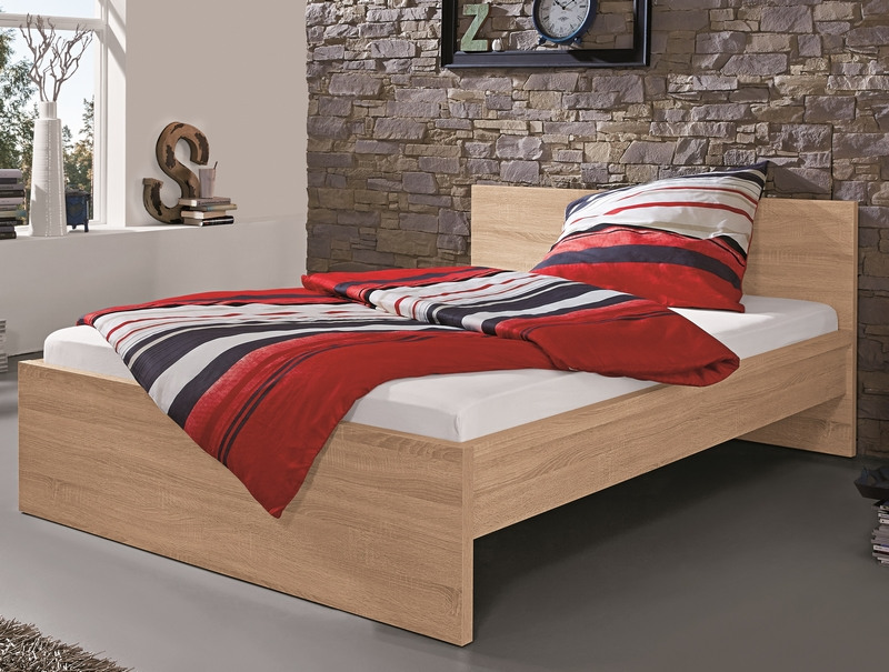 Postel Malmö 90x200 cm, dub sonoma | ASKO - NÁBYTEK