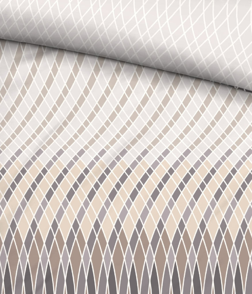 Žerzejové povlečení Vlnky, hnědé | ASKO - NÁBYTEK