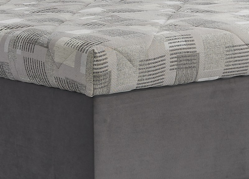 Rohová postel Travis pravá 120x200, šedá látka | ASKO - NÁBYTEK