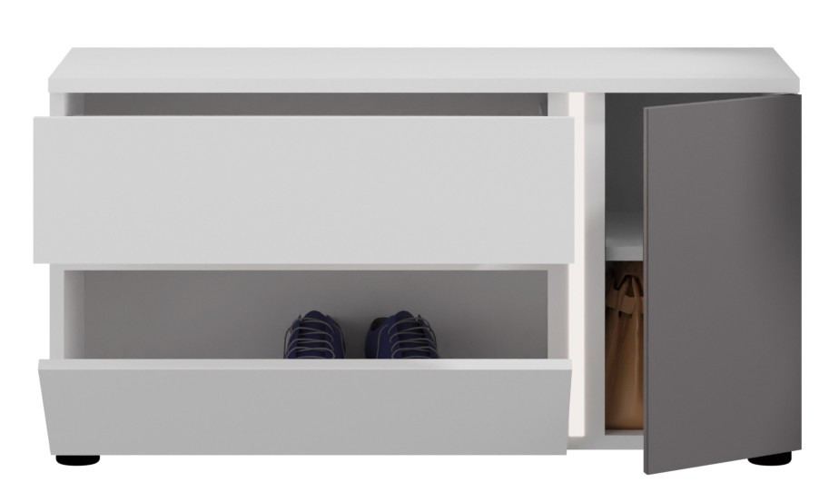 Předsíňová lavice/botník Kato, s osvětlením | ASKO - NÁBYTEK