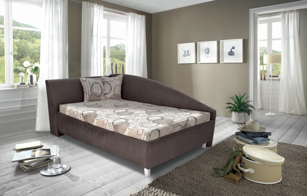 Rohová postel Andrew levá 110x200 | ASKO - NÁBYTEK