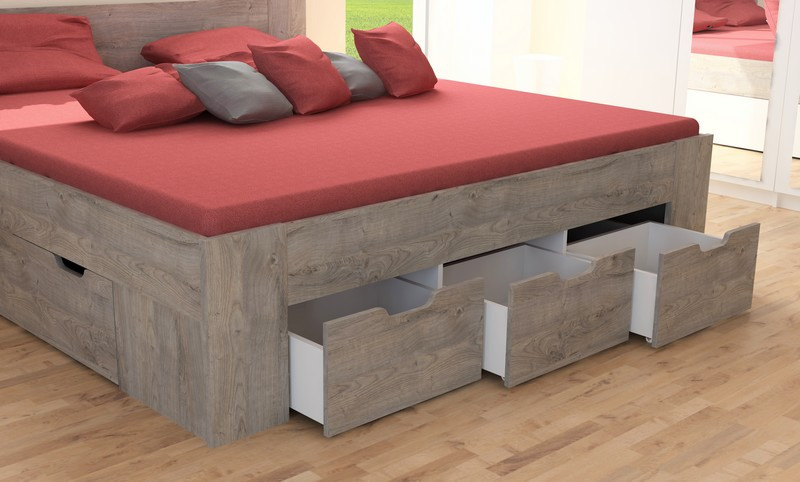 Postel Astral 180x200 cm, dub ribbeck | ASKO - NÁBYTEK