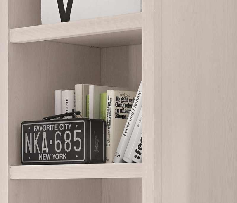 Vysoký úložný regál Luca, dub/bělená pinie | ASKO - NÁBYTEK