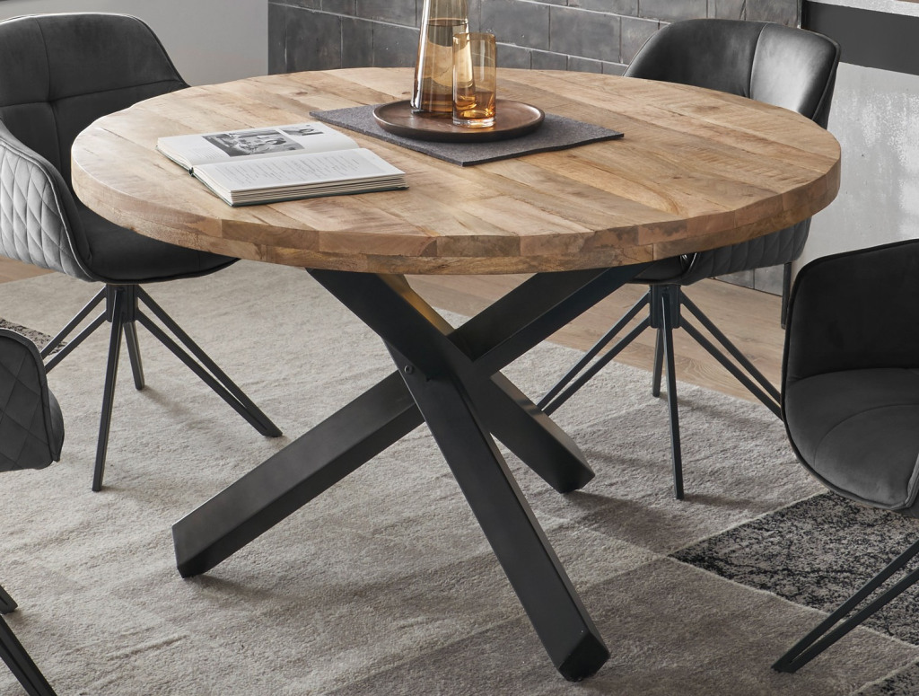 Kulatý jídelní stůl Ace 130 cm, masivní dřevo | ASKO - NÁBYTEK