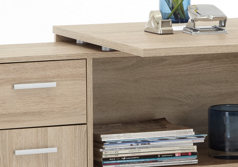 Psací stůl s regálem Lex, dub sonoma | ASKO - NÁBYTEK