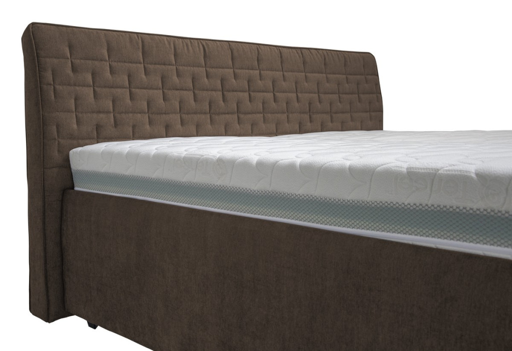 Postel Rita 180x200 cm, hnědá látka | ASKO - NÁBYTEK