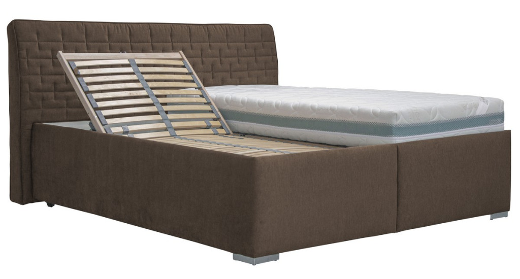 Postel Rita 180x200 cm, hnědá látka | ASKO - NÁBYTEK