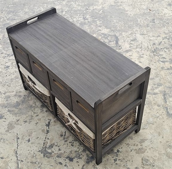 Lavice/botník Mariana, šedo-hnědá, 73 cm | ASKO - NÁBYTEK