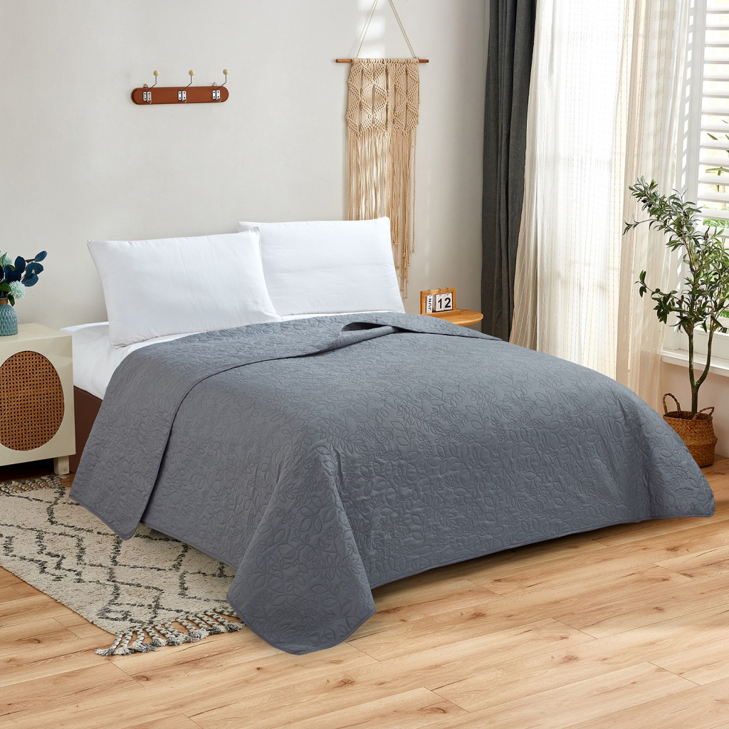 Přehoz na postel Harmony 220x240 cm, šedý | ASKO - NÁBYTEK