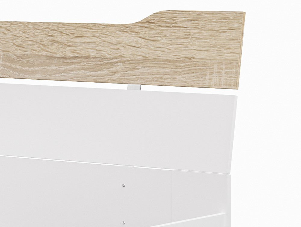Postel s úložnými zásuvkami Asko 180x200 cm, bílá/dub sonoma | ASKO ...