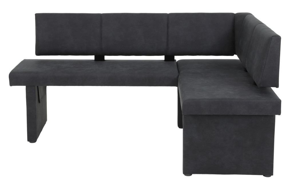 Rohová jídelní lavice Pia, antracitová vintage optika kůže | ASKO - NÁBYTEK