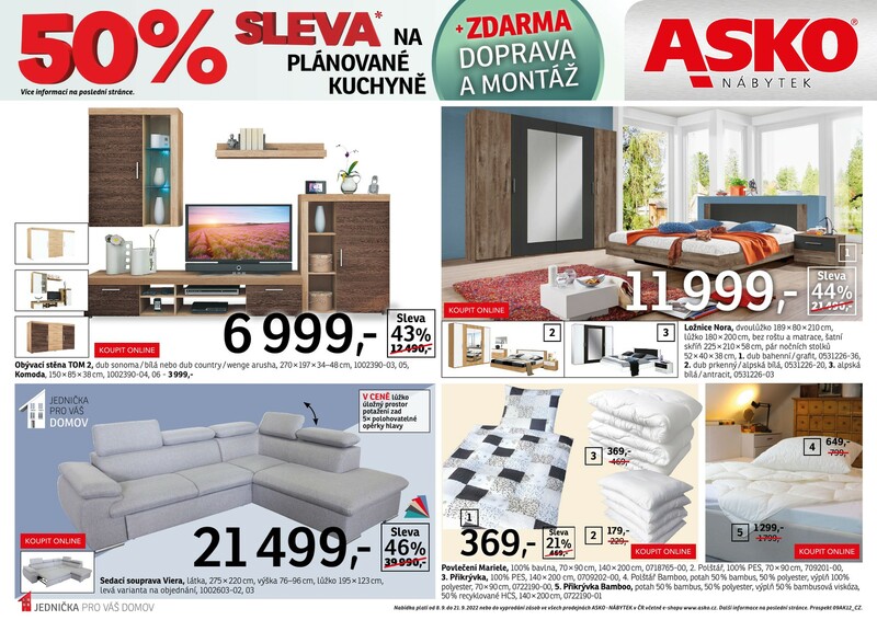 ASKO NÁBYTEK - 50% na plánované kuchyně
